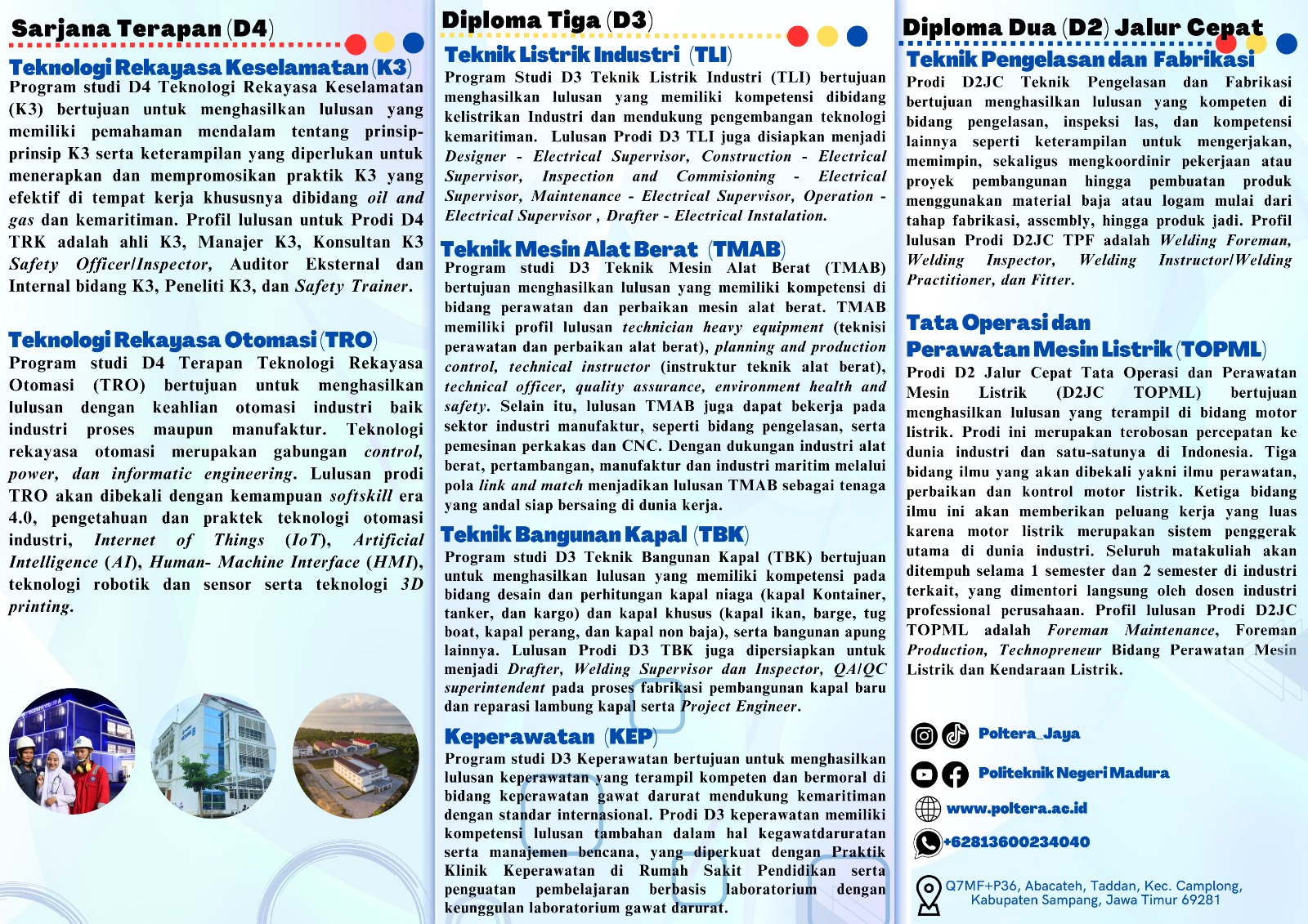 PROGRAM STUDI D4 dan D3 – Politeknik Negeri Madura